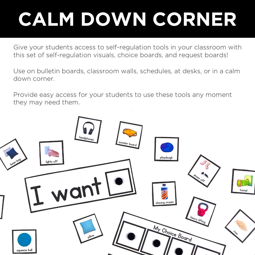 Simple Sensory Self-regulation | Choice Boards + 45 Request Cards ...