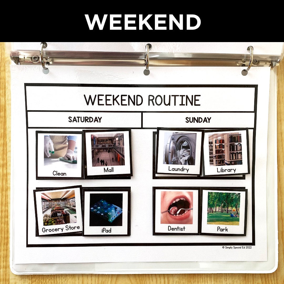 Home Visual Schedules: Daily Routines, Checklists, Visuals | Special ...