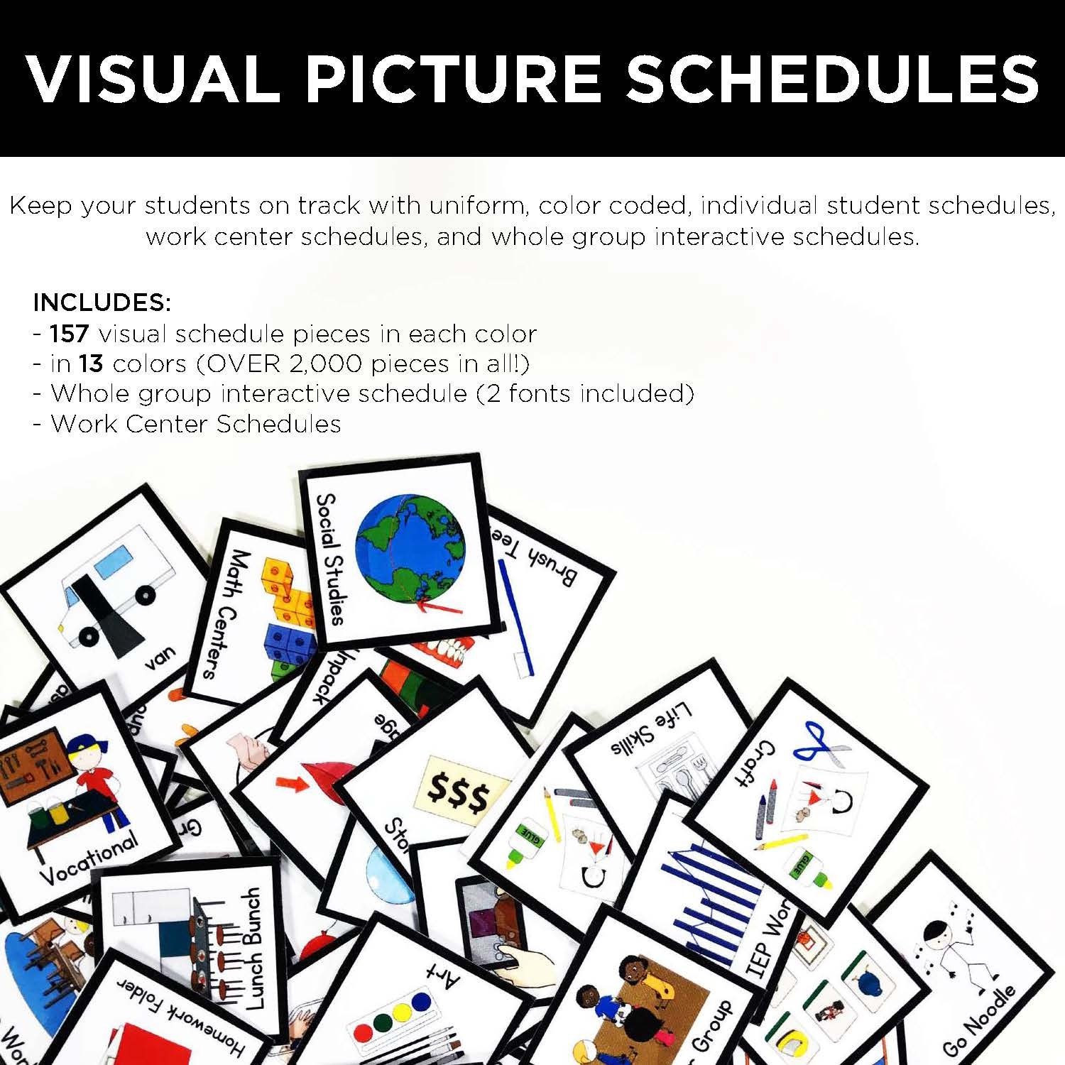 Visual Schedules | Color Coded Visual Schedule | Printable | Autism ...