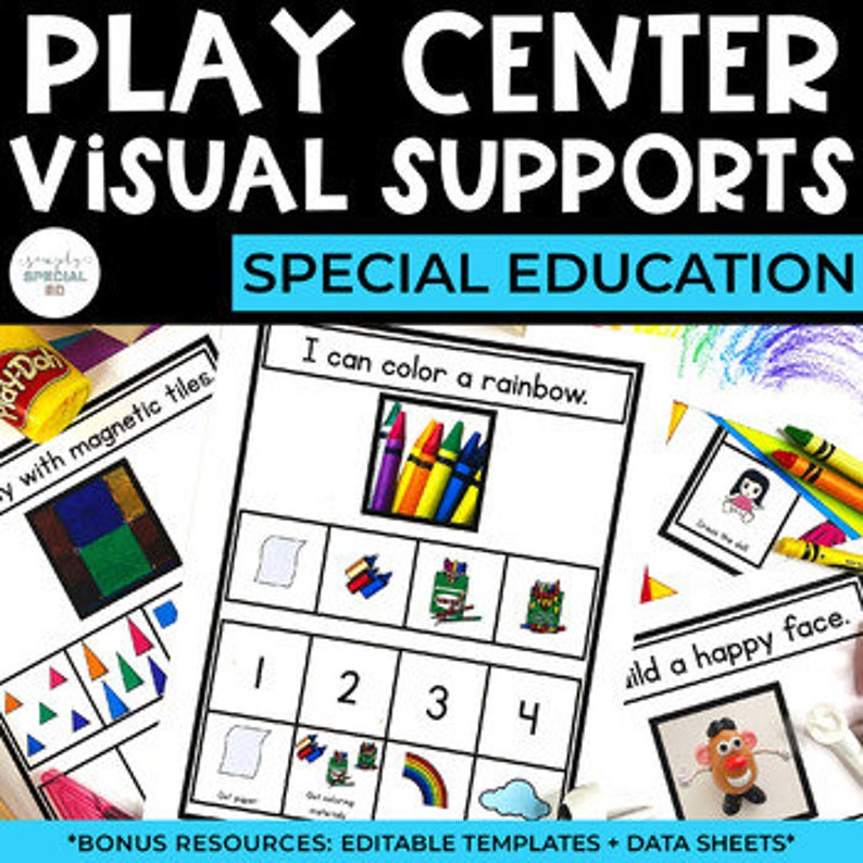 Play Center Visual Supports | Preschool | Early Childhood | Daycare ...