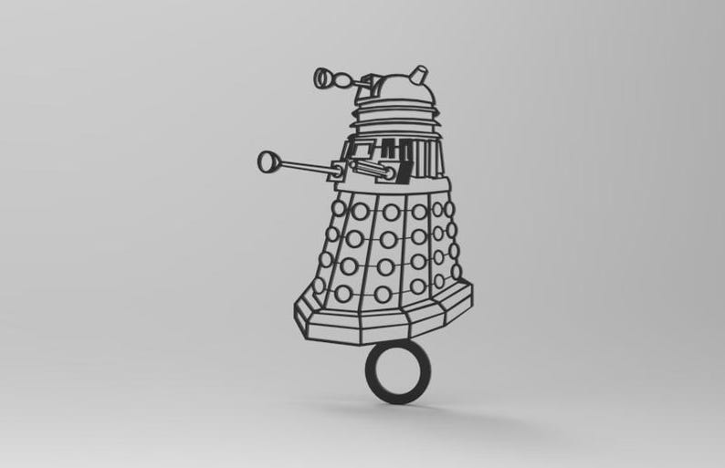 Coffee Stencil Dalek Cake Topper - Etsy