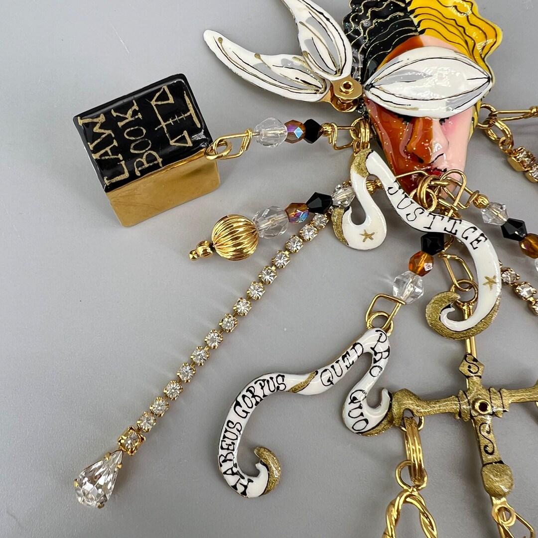 Lunch at the Ritz Necklace + Brooch Law Judge Lawyer Converting - Etsy
