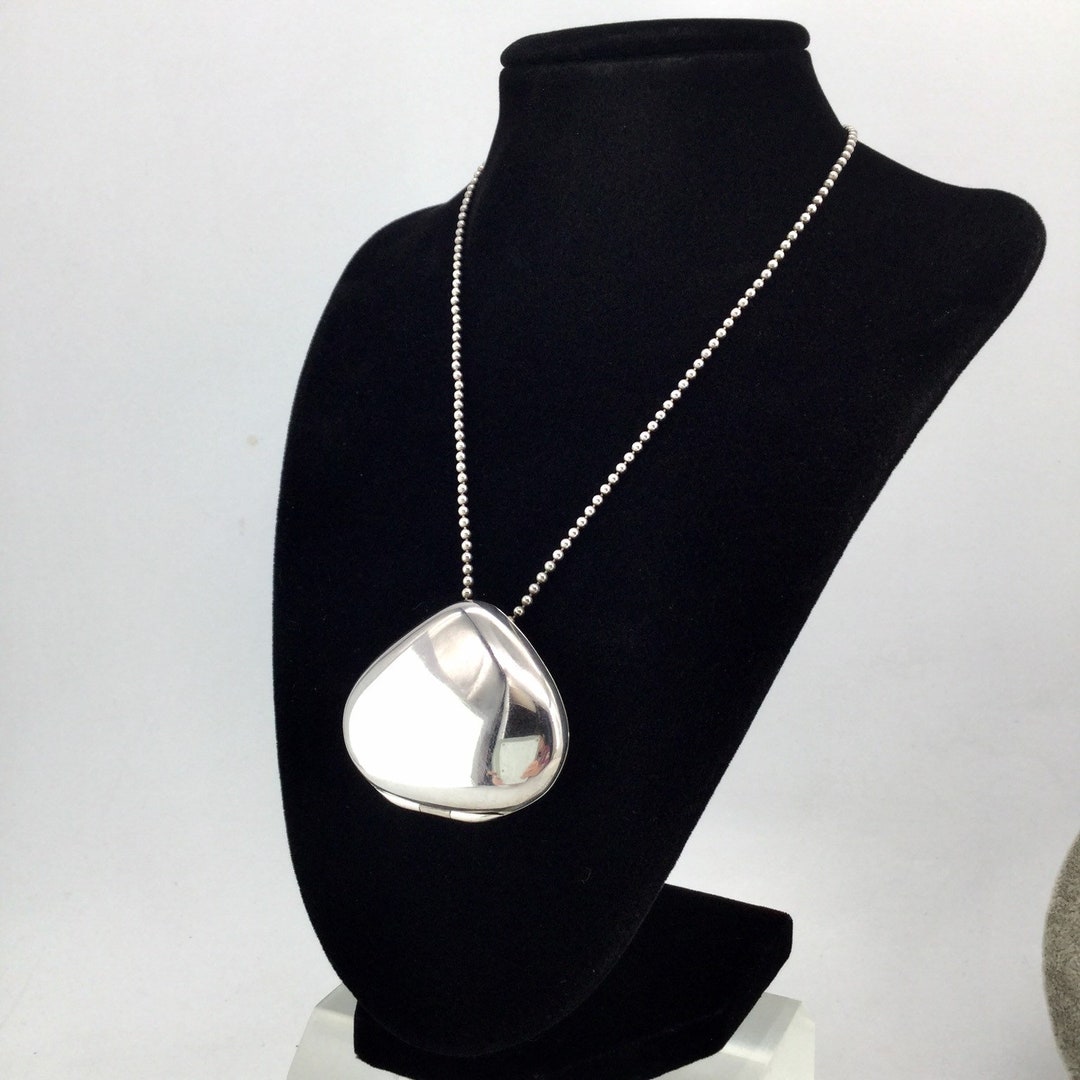 Modernist Locket Juli Guasch Sterling Organic Spain - Etsy
