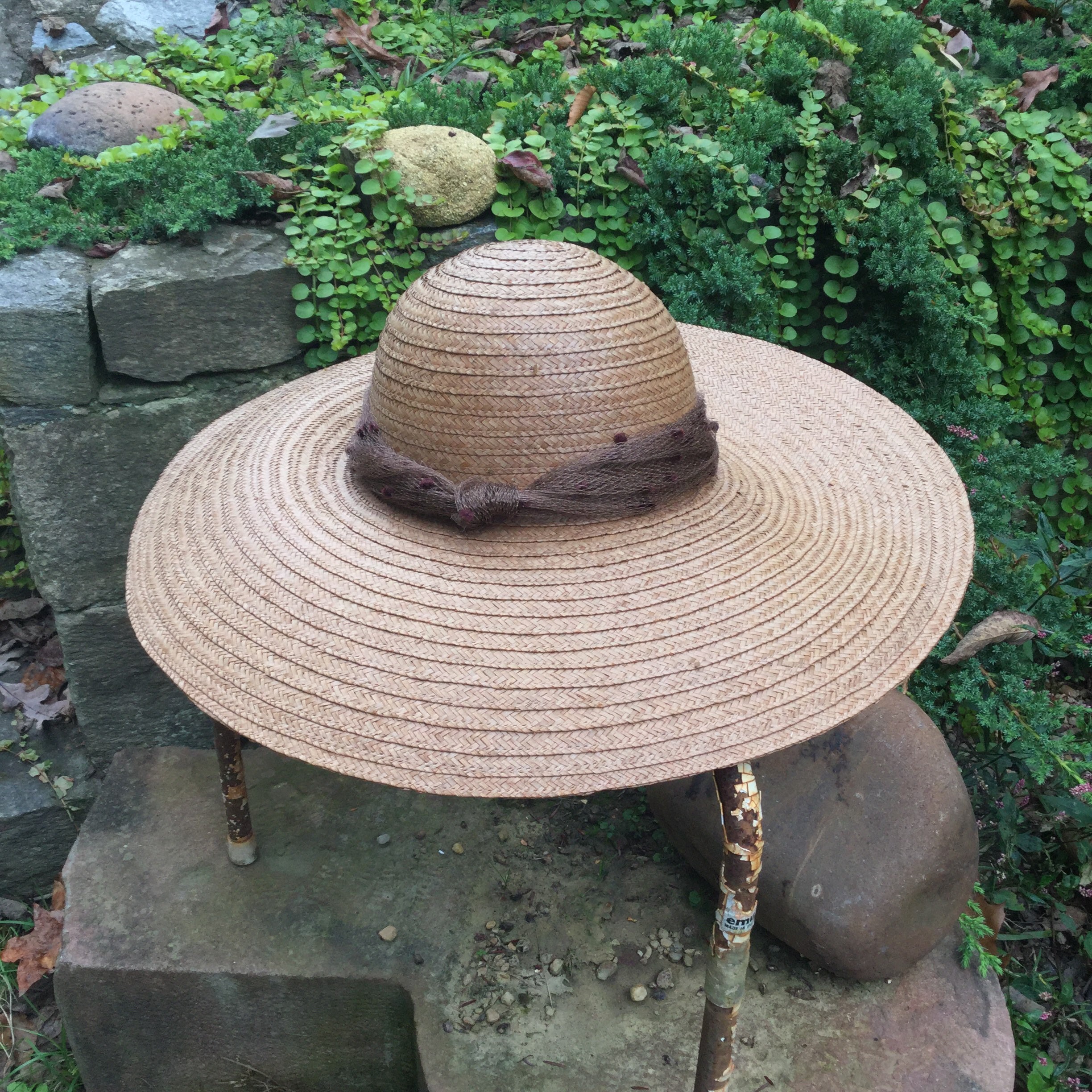 Vintage Sun Hat Wide Brim - Etsy