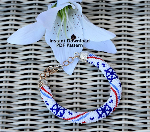 Beaded Bracelet Tutorial Bead Crochet Nautical Yacht Bracelet - Etsy