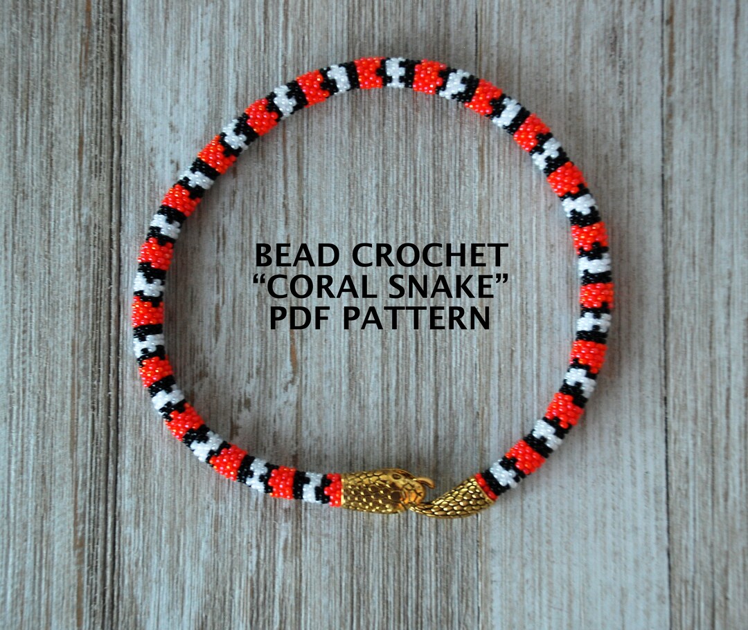 Beaded Bracelet Tutorial, Bead Crochet Snake Bracelet Pattern, Beaded ...