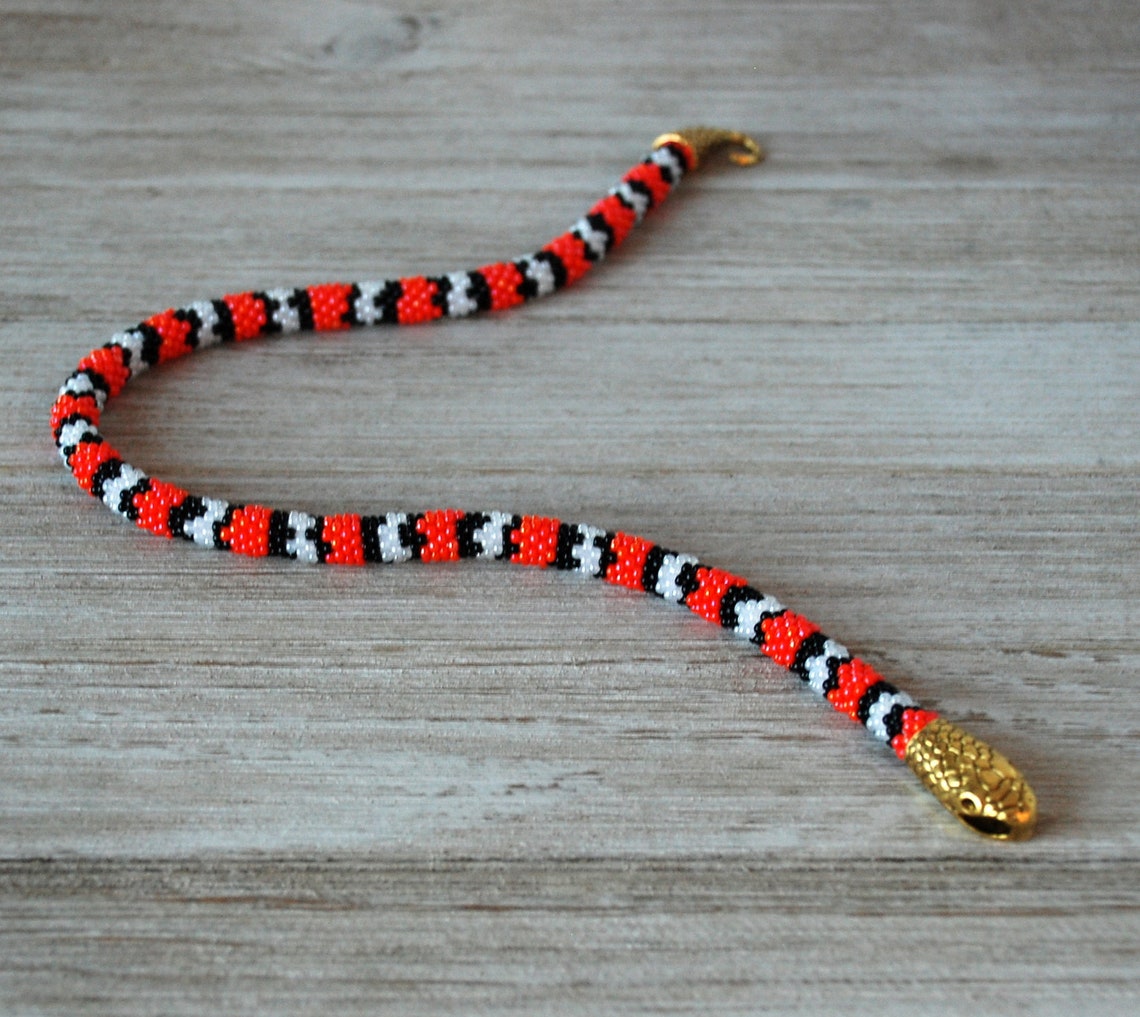 Beaded Bracelet Tutorial Bead Crochet Snake Bracelet Pattern - Etsy