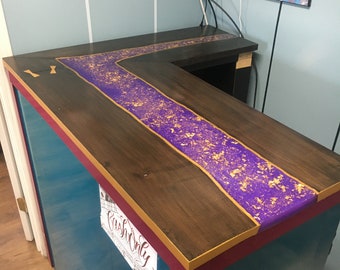 Live Edge Maple Slab Waterfall End Desk Wood Slab Table - Etsy