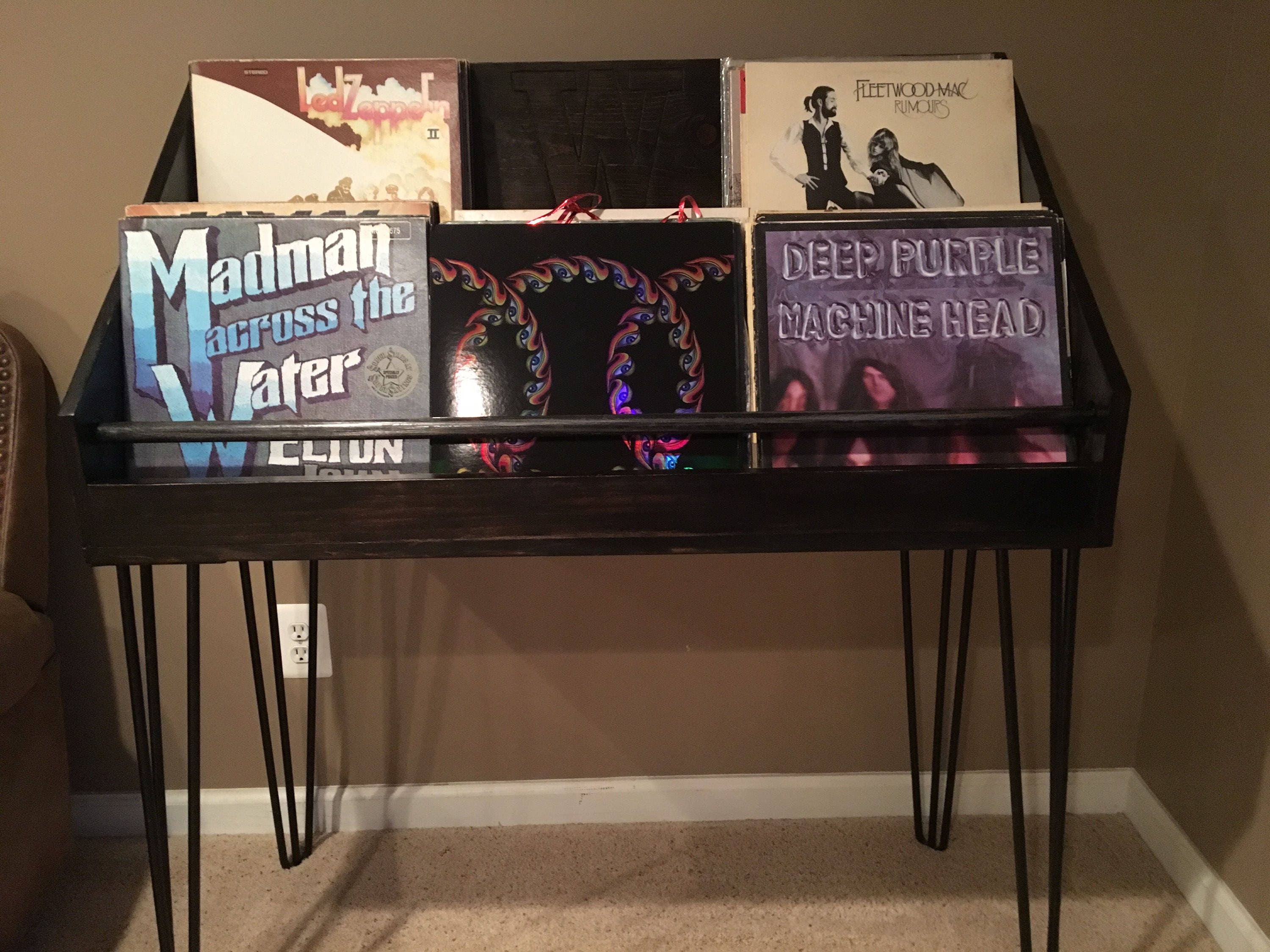 Rustic Reclaimed Music Store Wooden Vinyl Record Display Shelf - Etsy