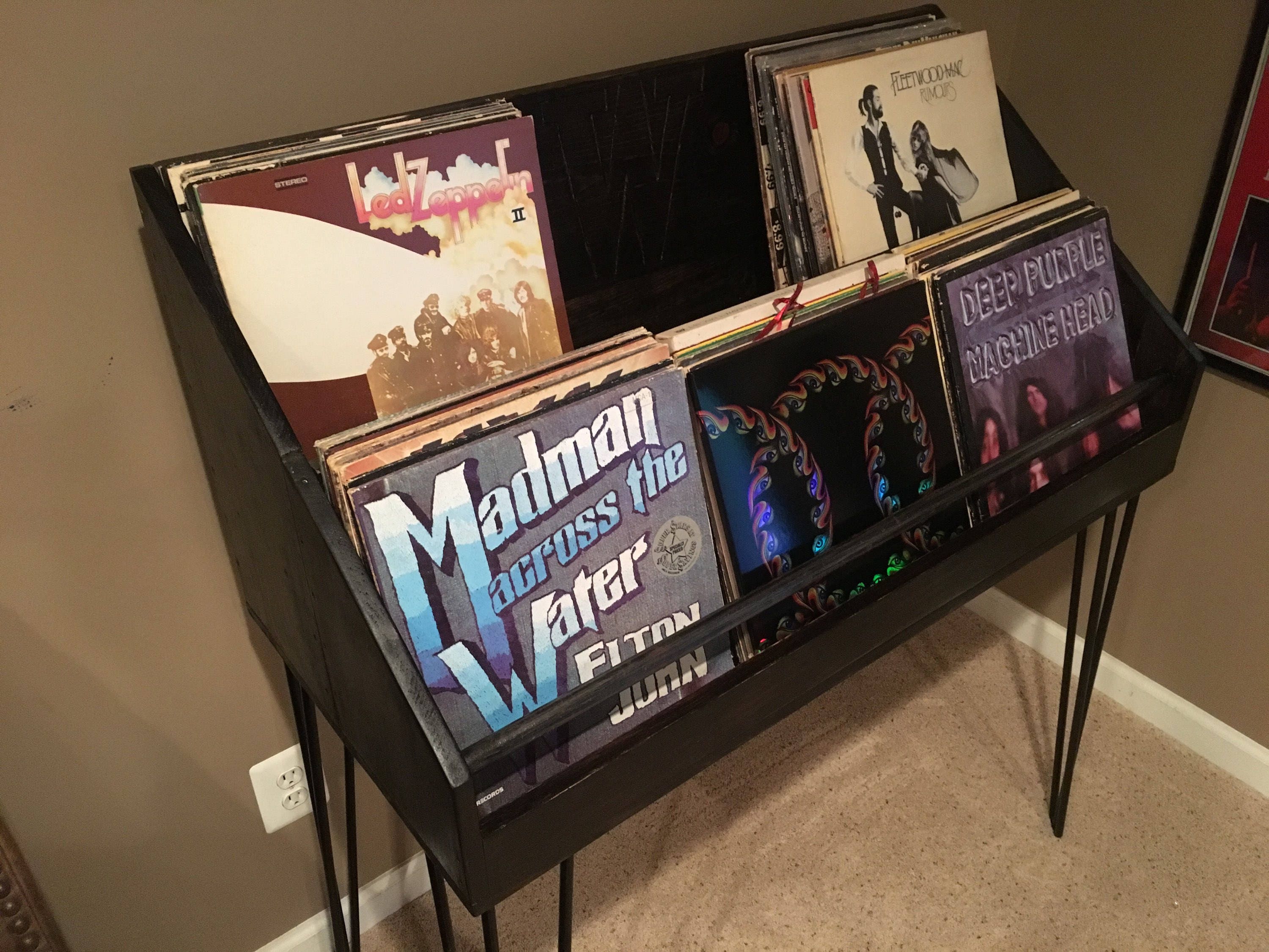 Rustic Reclaimed Music Store Wooden Vinyl Record Display Shelf - Etsy
