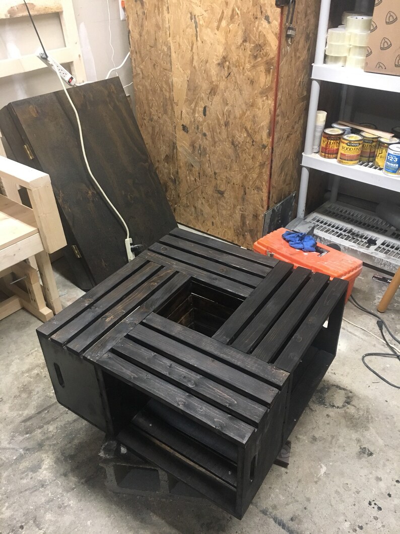 Wooden Crate Style Coffee Table | Etsy