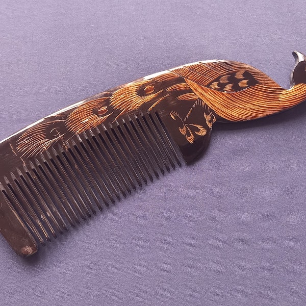 Peacock Hair Comb - Etsy