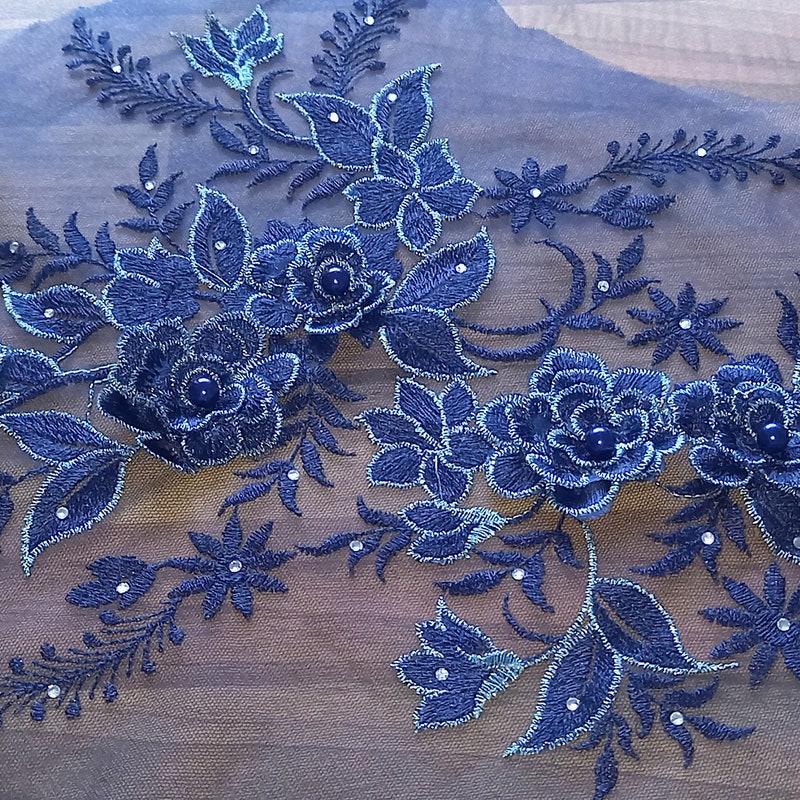 Navy Blue Appliques - Etsy