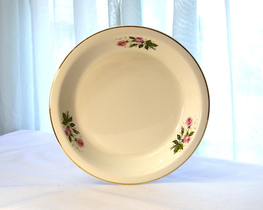 Vintage Pie Pan, Hall China Heather Rose Pattern - Etsy