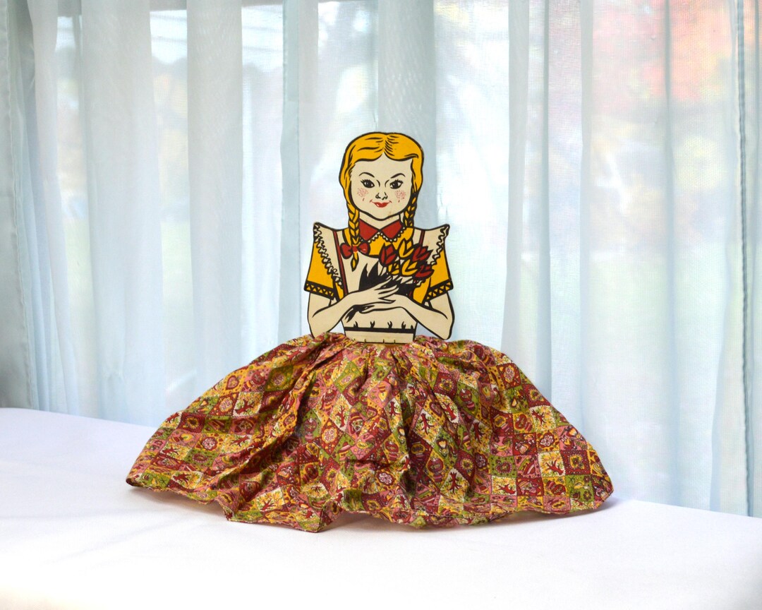 Kitchen Doll Toaster Cover, Kitschy Dutch Girl Paper Doll With Cloth ...