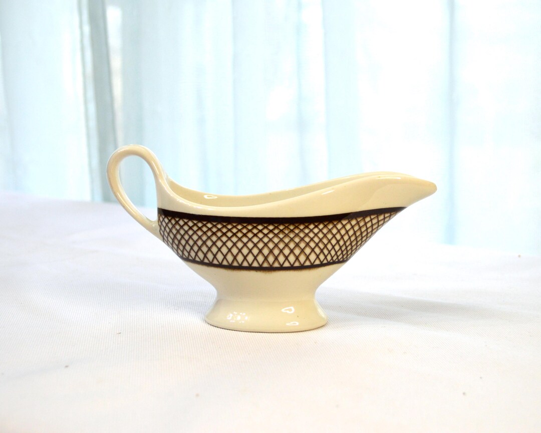Gravy Boat, Mayer China Brown Basketweave Pattern - Etsy