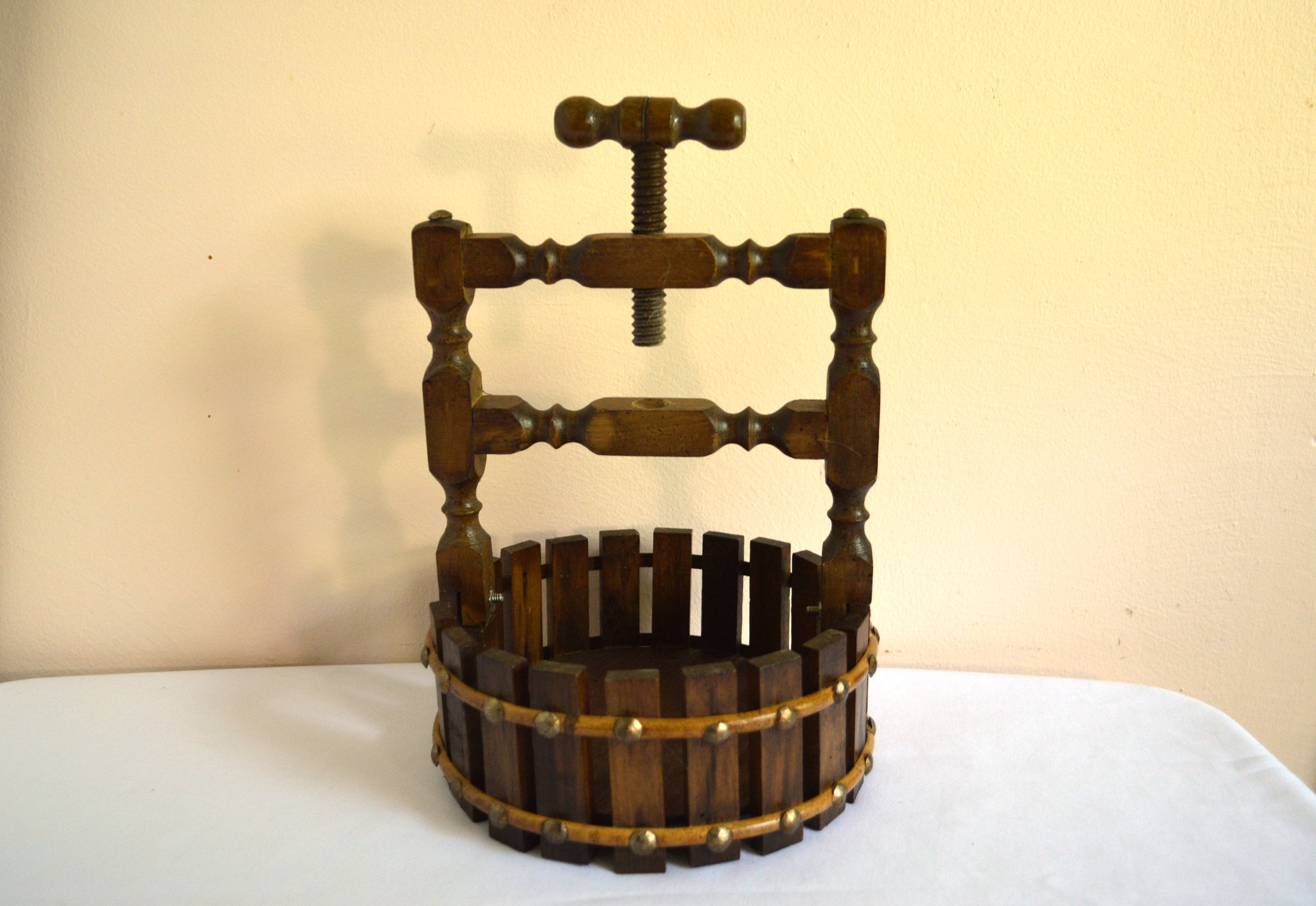 Vintage Wishing Well Nutcracker Wooden Threaded Screw Hand - Etsy