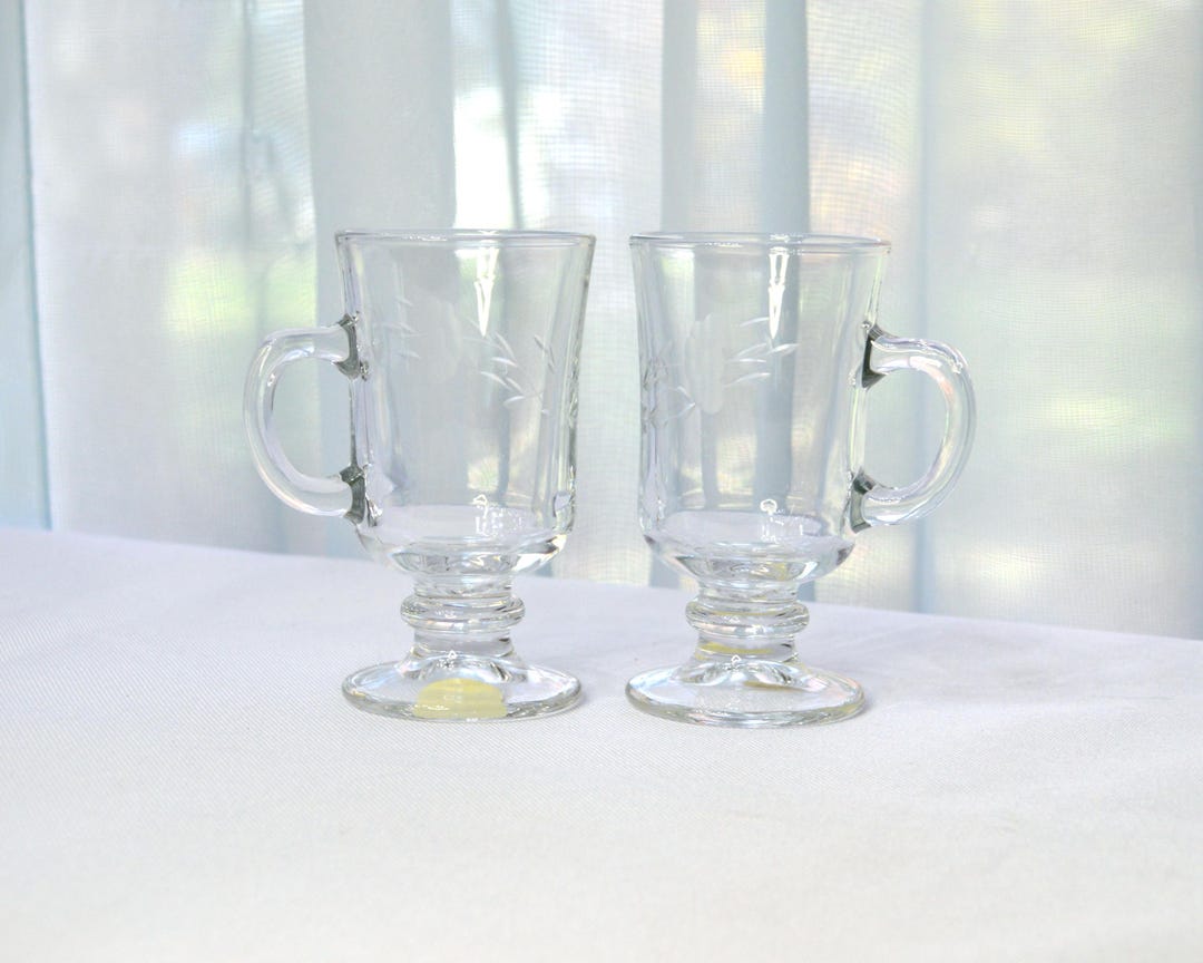 Small Blown Glass Irish Coffee Mugs With Smooth Base, Heritage by ...