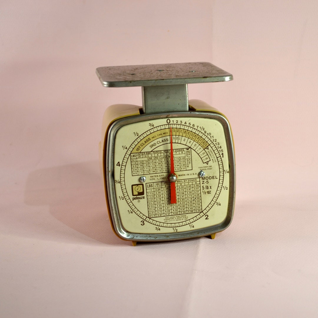 Vintage 5-pound Analog Postal Scale, Pelouze Model Z-5 1981, Beige ...