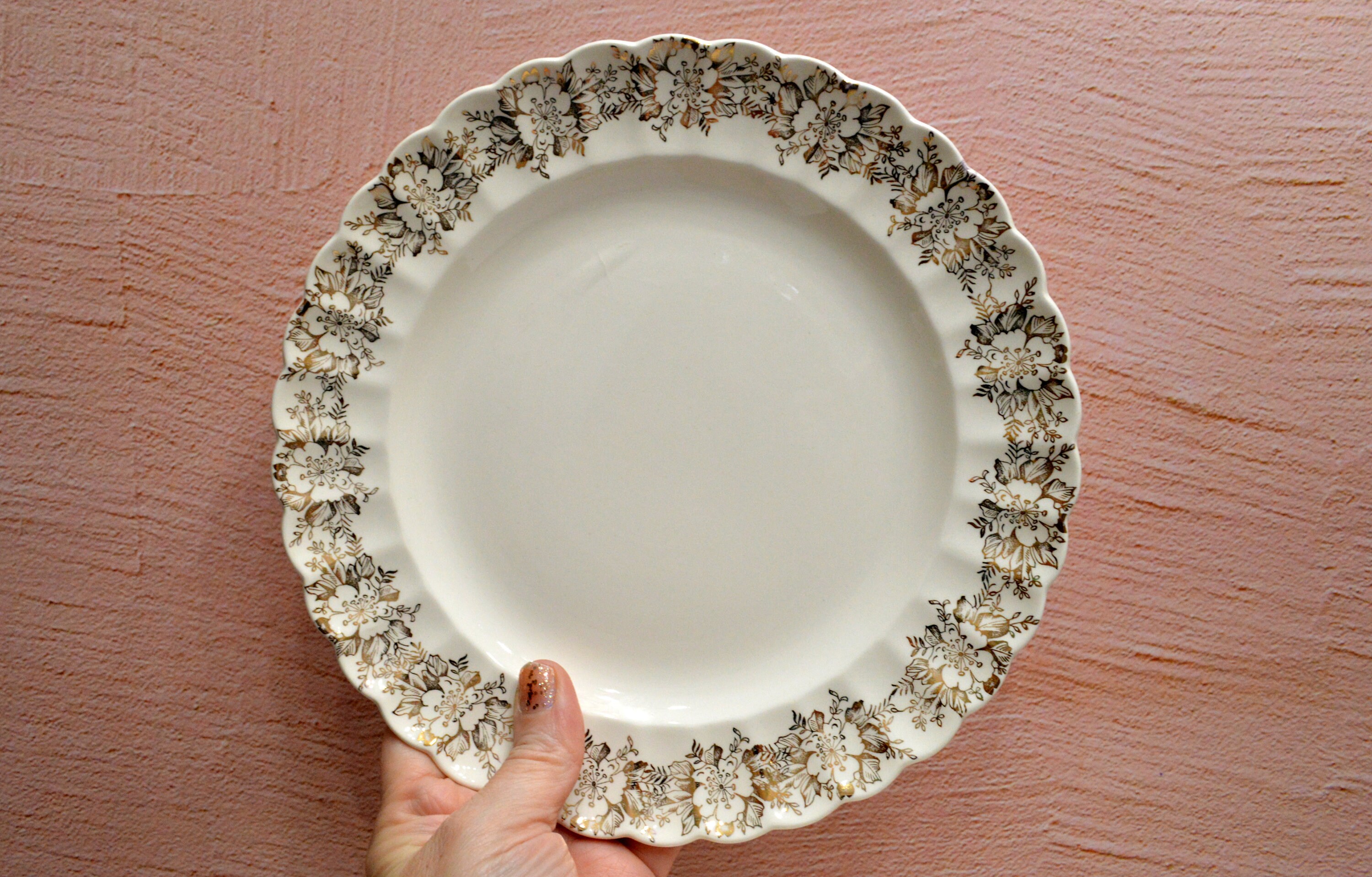 Vintage Sebring Dinner Plates Floral Gold Trim Set of 4 - Etsy