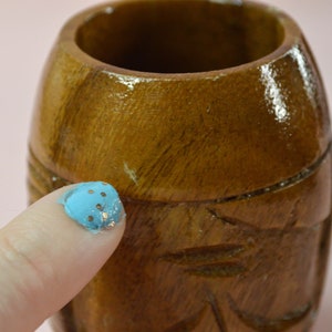 Hawaiian Carved Wood Cups, Set of 12, Perfect for Tiki Bar or Beach ...