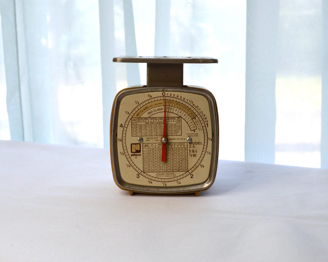 Vintage Postal Scale, 5-pound Analog Pelouze Model Z-5 1981, Beige ...