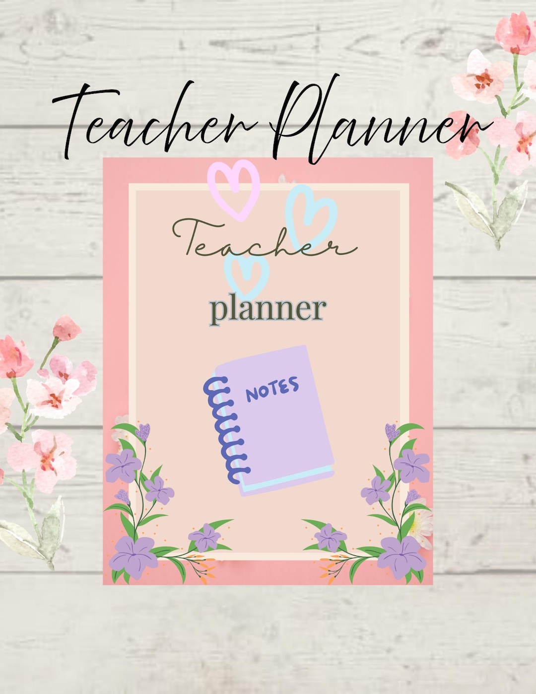 Teacher Planner Printable , Undated Teaching Binder, Lesson Planner ...
