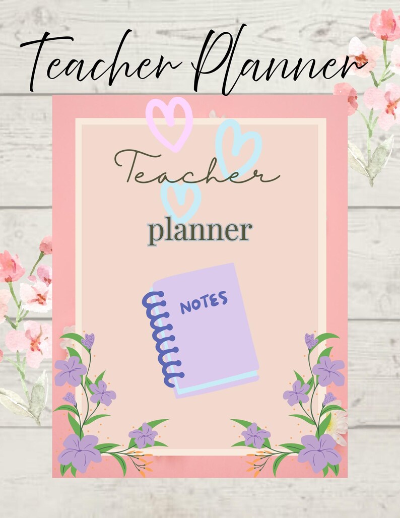 Teacher Planner Printable , Undated Teaching Binder, Lesson Planner ...