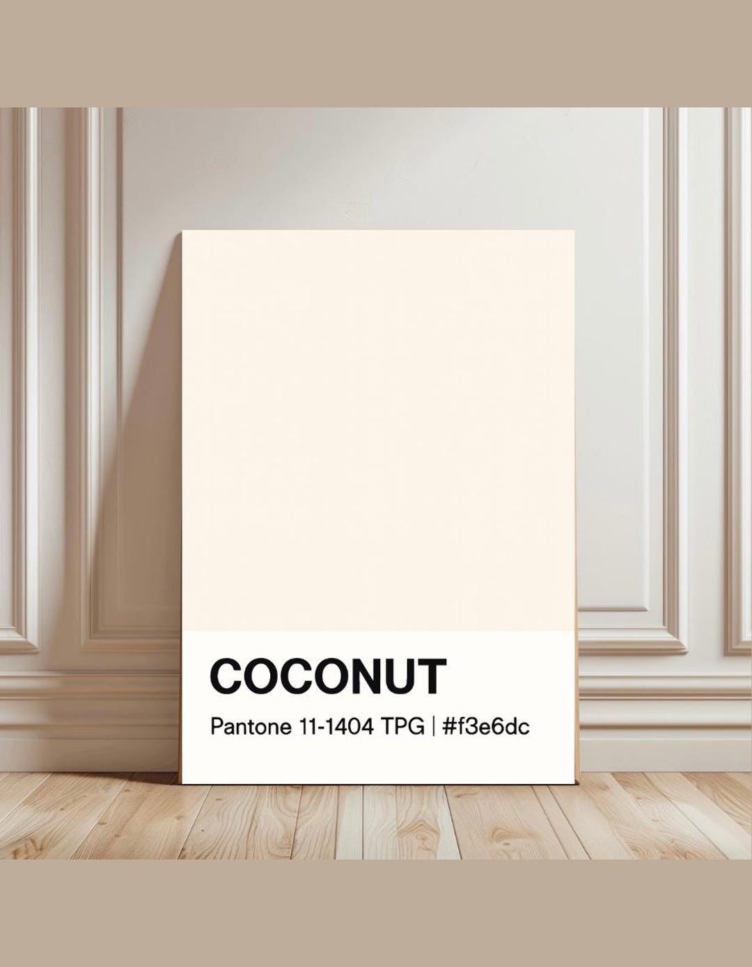 Coconut Pantone TPG Color Swatch Wall Art Print PNG | Aesthetic Light ...