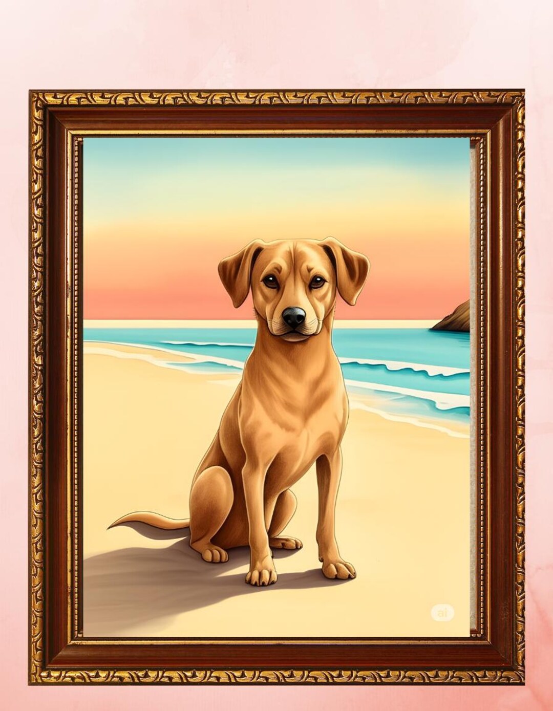 Potcake Dog Aesthetic Print, Printable Village Dog Wall Art, Potcake ...
