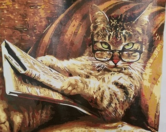 Hand painted cat | Etsy