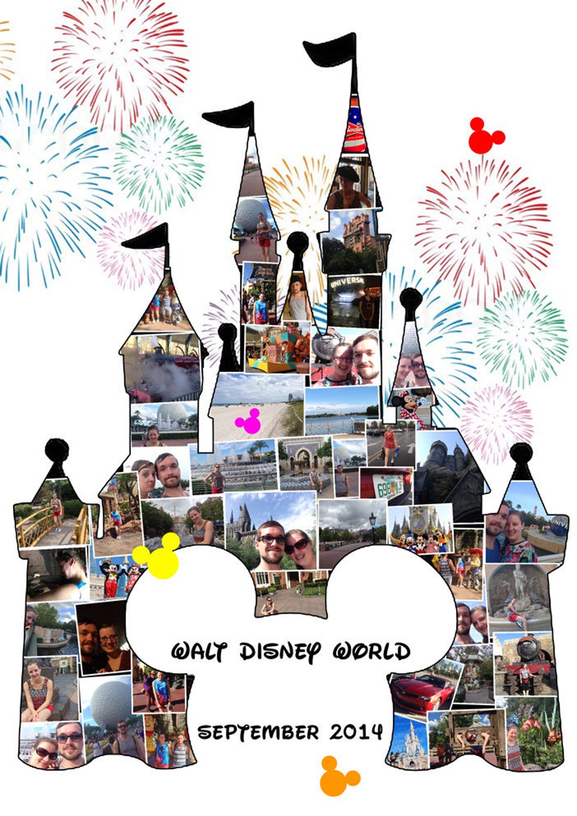 Disney Castle Collage Print/jpg/canvas Gift for Any - Etsy