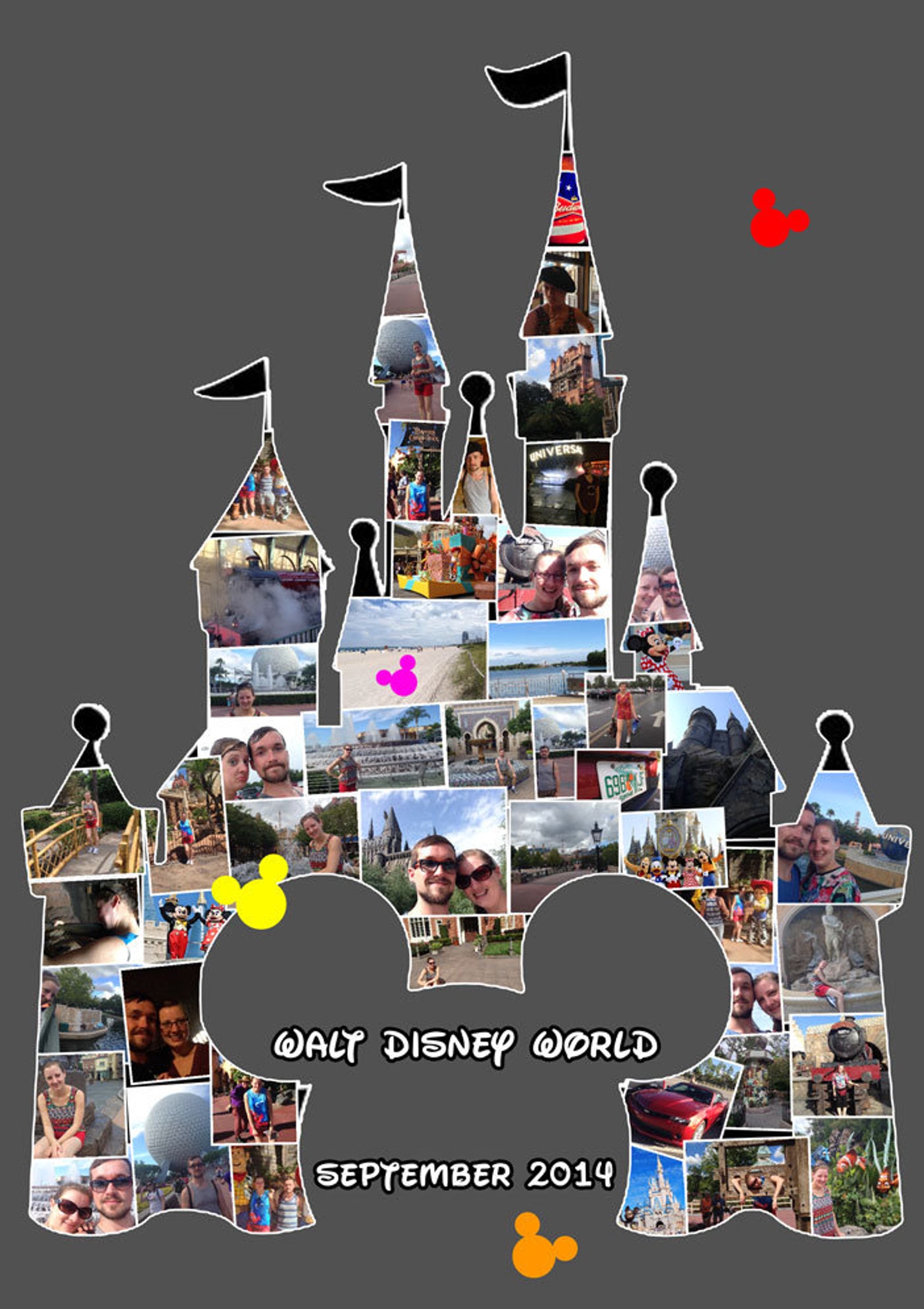 Disney Castle Collage - Print/jpg/canvas - Gift for Any Occasion - Etsy UK