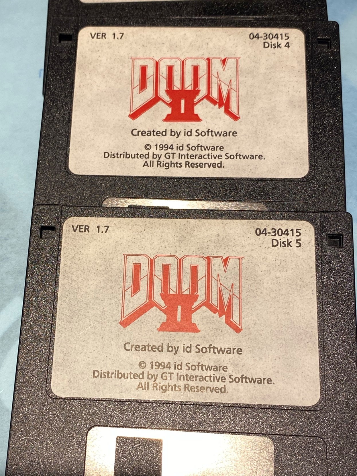 Doom II Vintage 1995 y Ver. 1,7 cinco disquetes de 3,5 pulgadas - Etsy ...