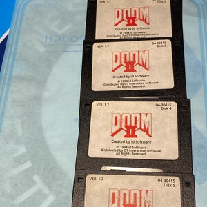 Doom II Vintage 1995 and Ver. 1.7 Five 3.5 Inch Floppy Disks - Etsy