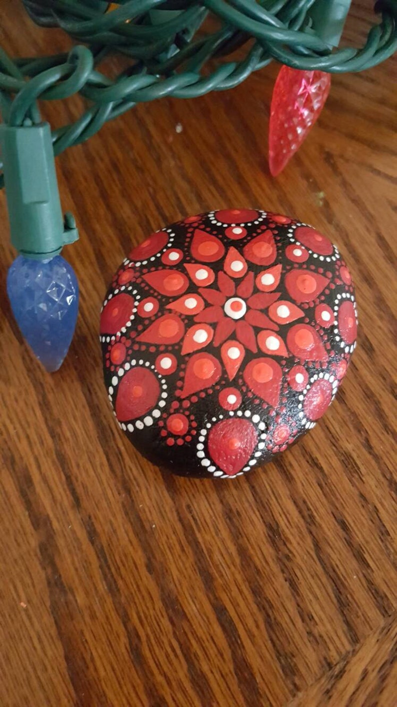 Hand painted rocks painted stone rock art mandala stones | Etsy