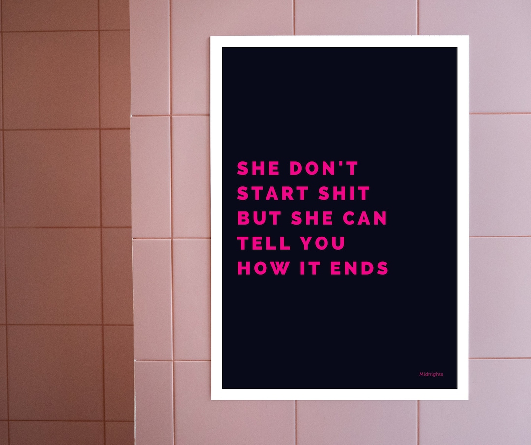 Vigilante Shit Midnights Taylor Swift A4 Wall Art / - Etsy