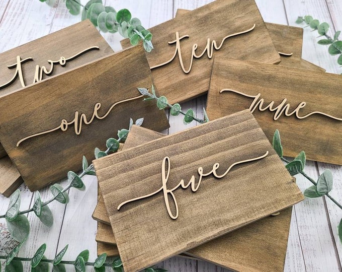 Rustic Wedding Table Numbers, Barn Wedding Decor, Wood Table Numbers ...