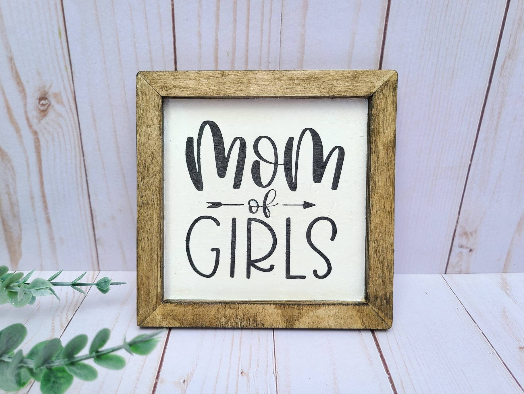 Mom of Girls Sign Girl Mom Gift Home Decor for Mother | Etsy