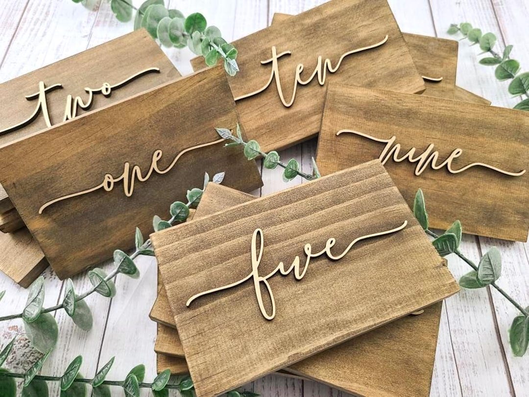 Rustic Wedding Table Numbers, Barn Wedding Decor, Guest Table Center ...