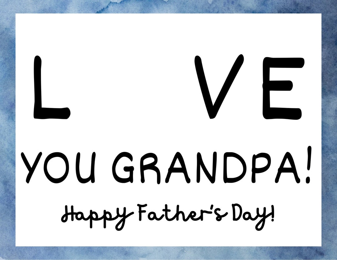 Fathers Day Card Craft for Grandpa - Etsy