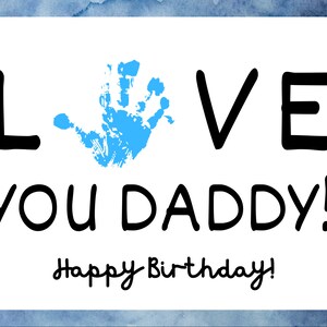 Handprint Birthday Card for Dad - Etsy