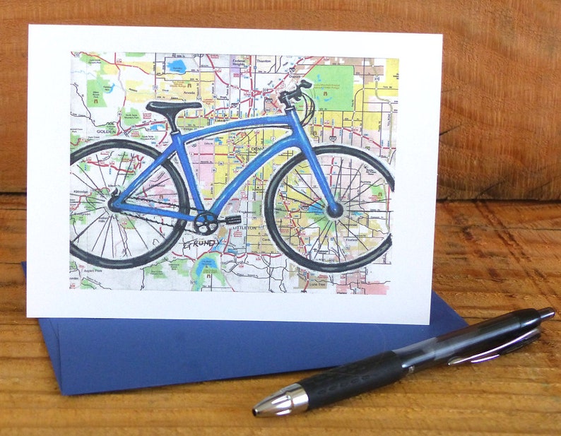 Bike Card, Mountain Bike Card, Blank Inside, Bike Lover Card - Etsy