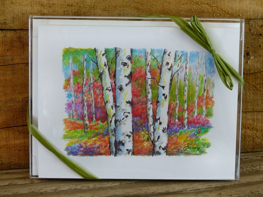 Fall Aspen Forest, Note Cards, Blank Inside, Boxed Set, Forest Art ...