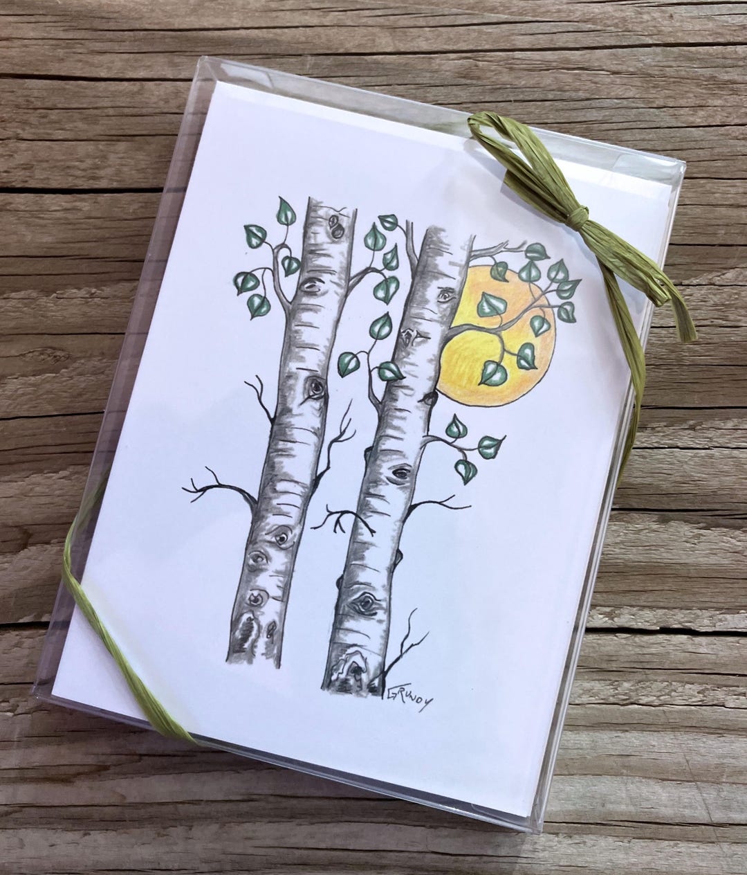 Aspen Tree Note Cards: Mountain Art, Boxed Set of 6, Blank Inside - Etsy