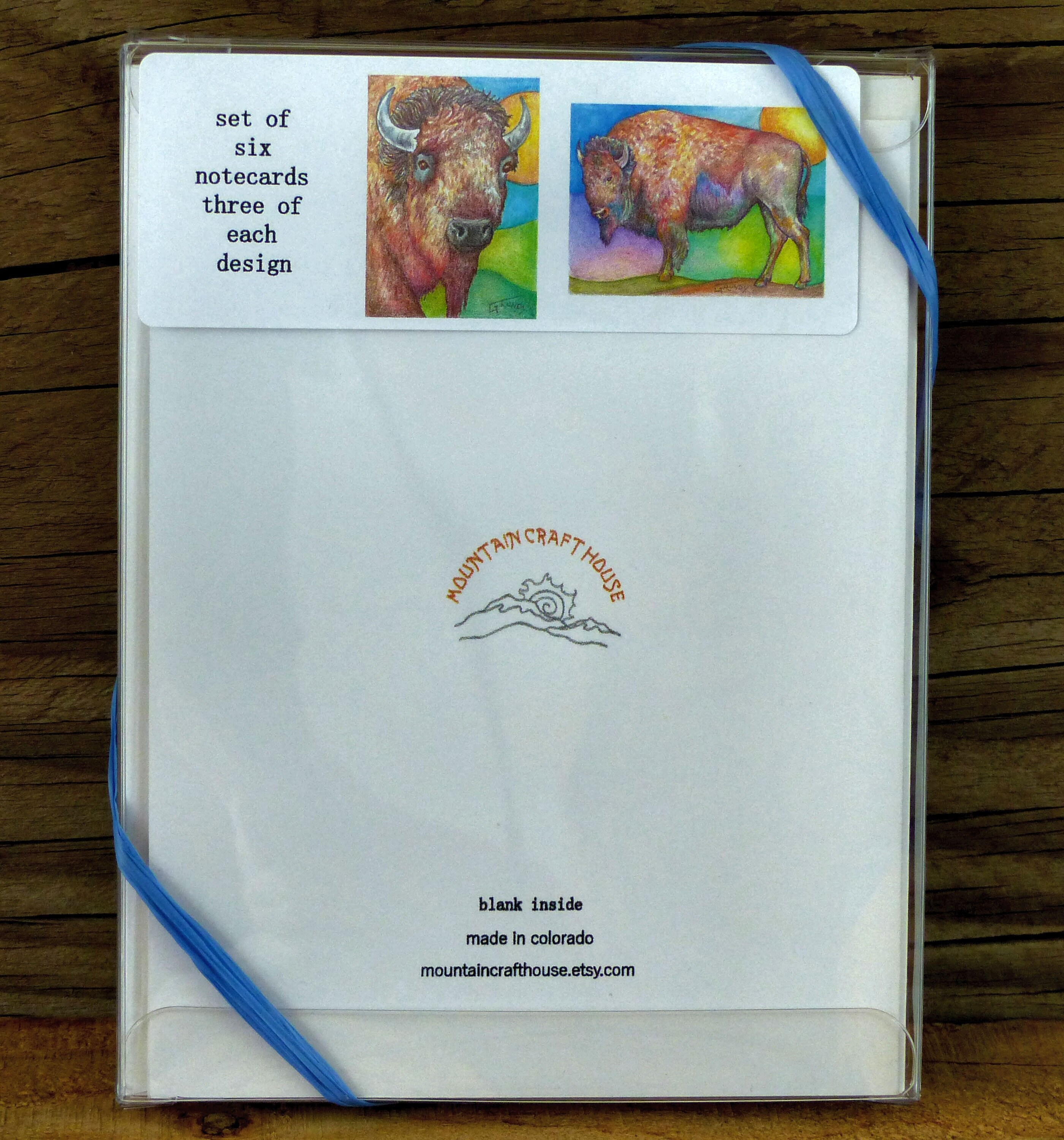 Bison Note Cards, Blank Inside, Boxed Set, Gift Set, Buffalo Lover ...