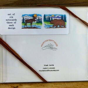 Moose and Bear in the Mountains, Note Cards, Blank Inside, Boxed Set of ...