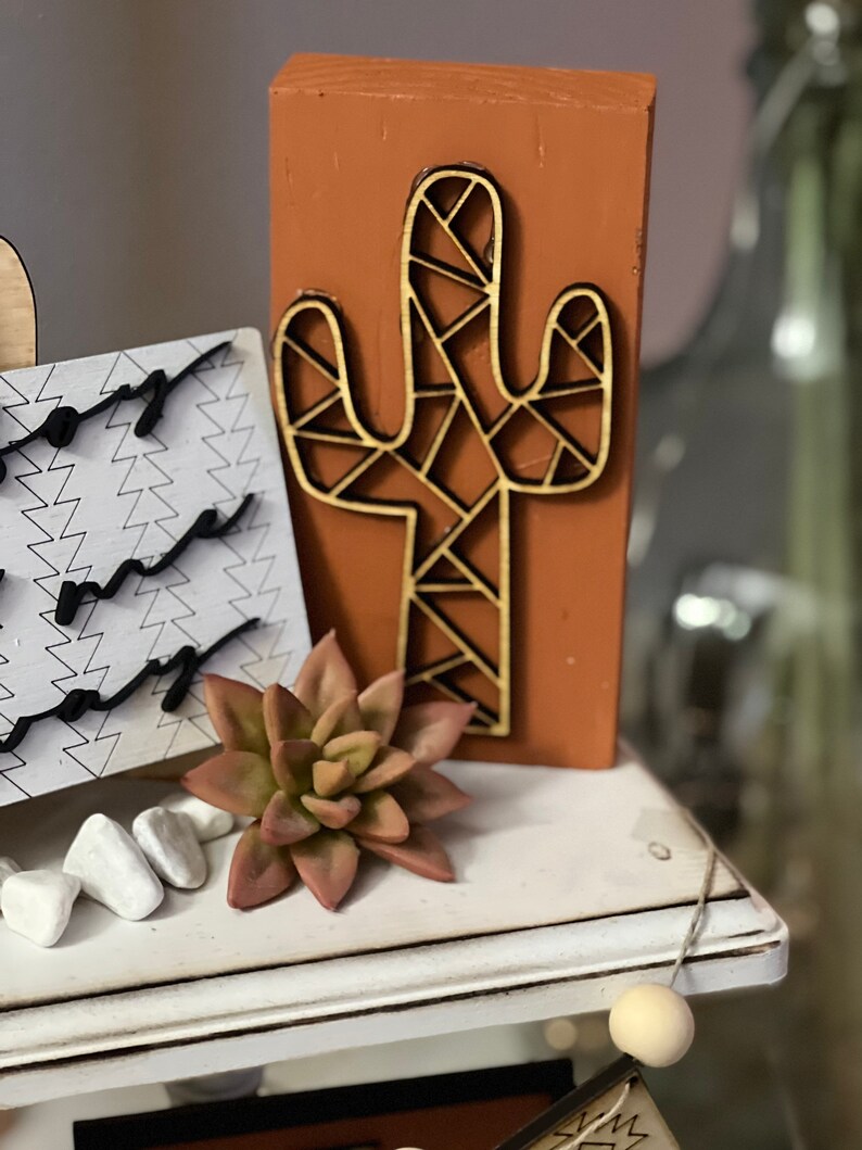 Aztec Tiered Tray Set/ Boho Set - Etsy