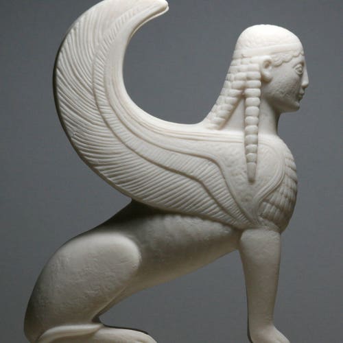 Sphinx Statue Greek Sculpture Mythologycal Woman Egyptian - Etsy