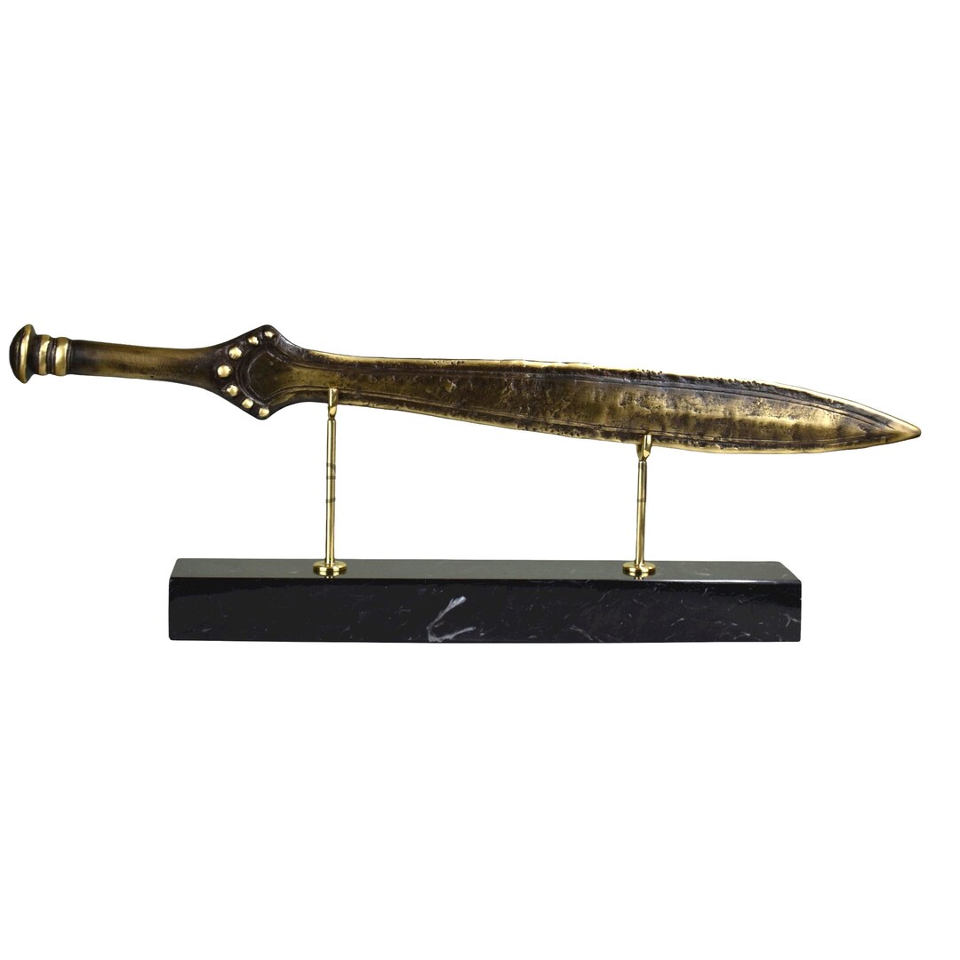 Spartan Warrior Sword Blade Ancient Greek Bronze Art Sculpture Museum ...